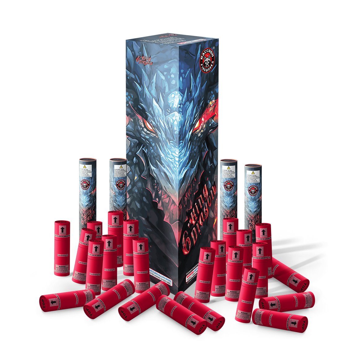King Dragon 24-Shot 6 in. Canister Shells – Elevated Fireworks
