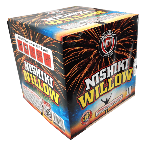 Nishiki Willow 25-Shot XL Aerial Cake – Elevated Fireworks