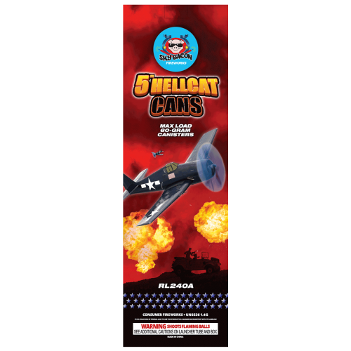 Hellcat Cans 24-Shot 5 in. Canister Shells – Elevated Fireworks