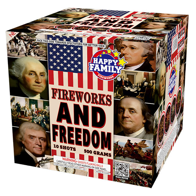 Fireworks & Freedom 10-Shot XL Aerial Cake – Elevated Fireworks