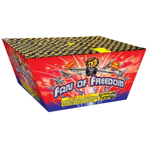 Fan Of Freedom 49-Shot XL Aerial Cake – Elevated Fireworks