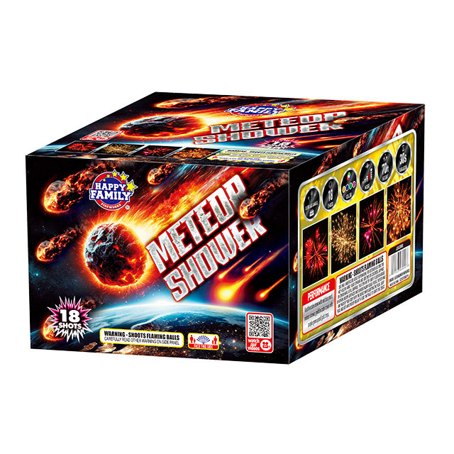 Meteor Shower 18-Shot XL Aerial Cake – Elevated Fireworks
