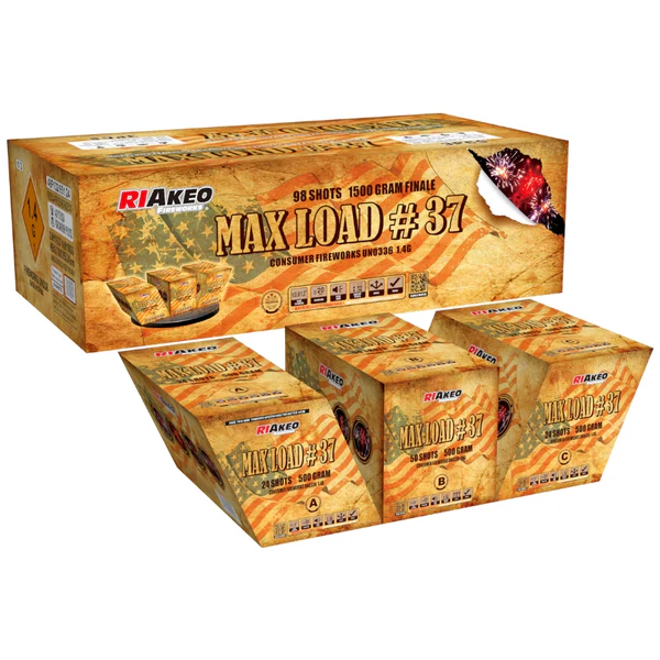 Max Load #37 98-Shot XL Aerial Cake – Elevated Fireworks