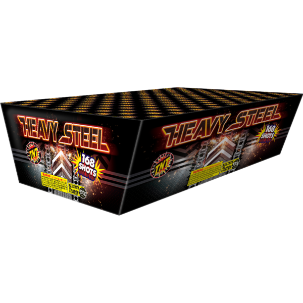 Heavy Steel 168-Shot XL Aerial Cake – Elevated Fireworks