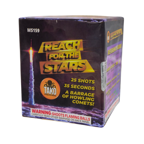 Reach for the Stars 25-Shot Standard Aerial Cake – Elevated Fireworks