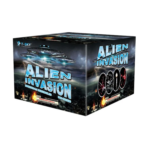 Alien Invasion 20-Shot XL Aerial Cake – Elevated Fireworks
