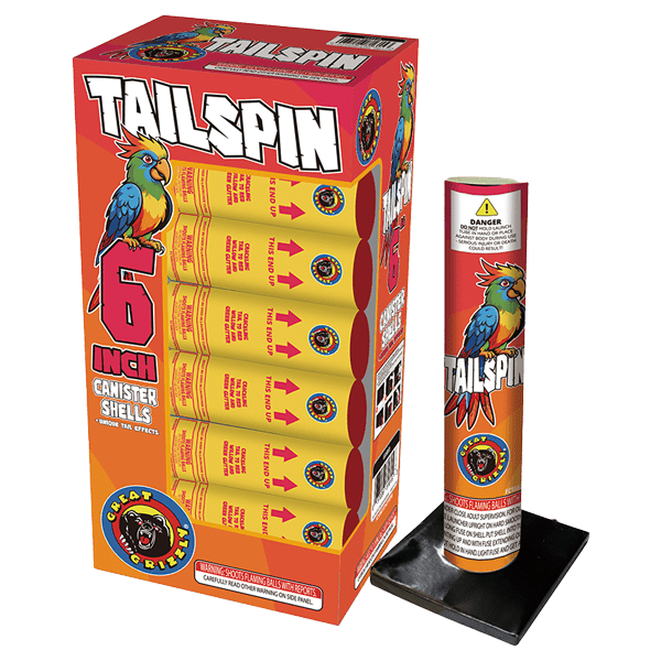 Tail Spin 6-Shot 6 in. Canister Shells – Elevated Fireworks