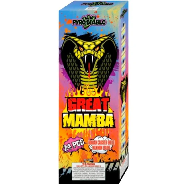 Great Mamba 24-Shot Canister Shells – Elevated Fireworks