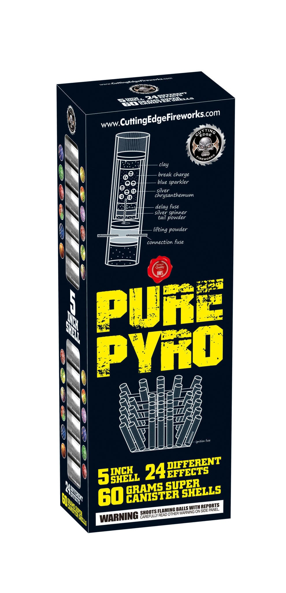 Pure Pyro 24-Shot 5 in. Canister Shells – Elevated Fireworks