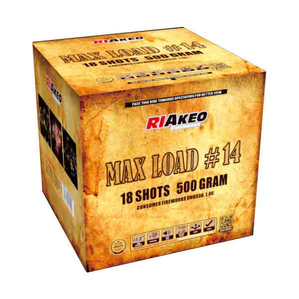 Max Load #14 18-Shot XL Aerial Cake – Elevated Fireworks