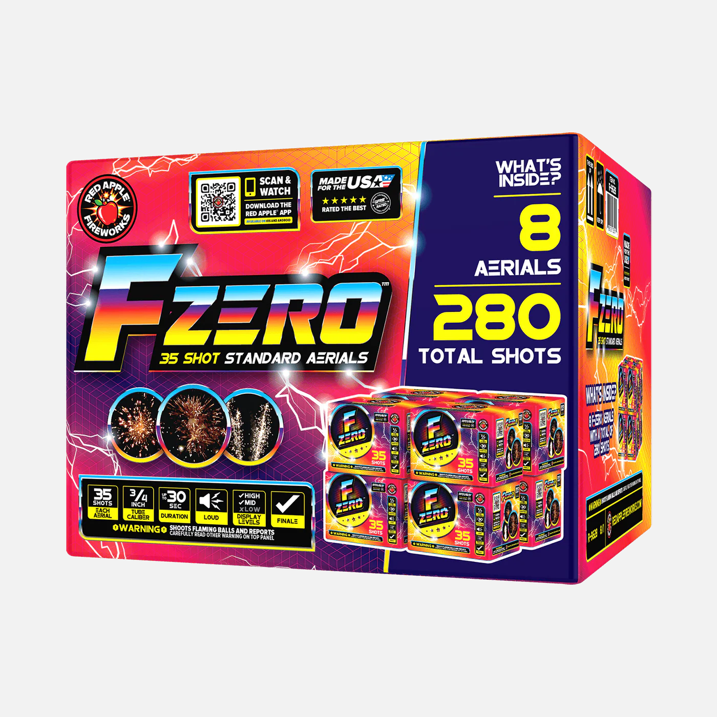 F-Zero® 35 Shot Standard Aerials – Elevated Fireworks