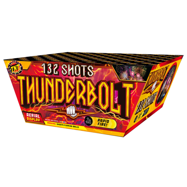 Thunderbolt 132-Shot XL Aerial Cake – Elevated Fireworks
