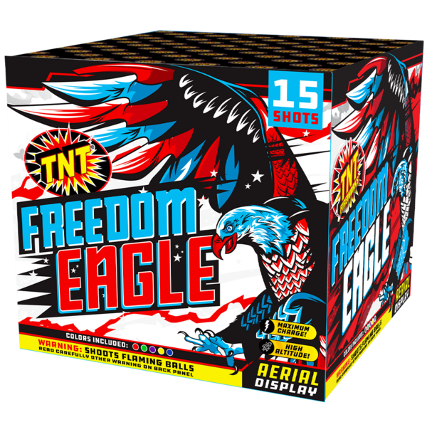 Freedom Eagle 15-Shot XL Aerial Cake – Elevated Fireworks