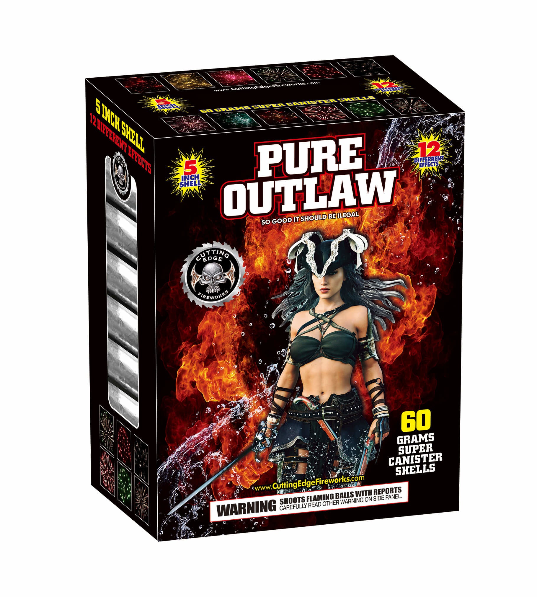 Pure Outlaw 12-Shot 5 in. Canister Shells – Elevated Fireworks