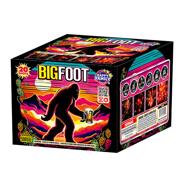 Big Foot 20-Shot XL Aerial Cake – Elevated Fireworks